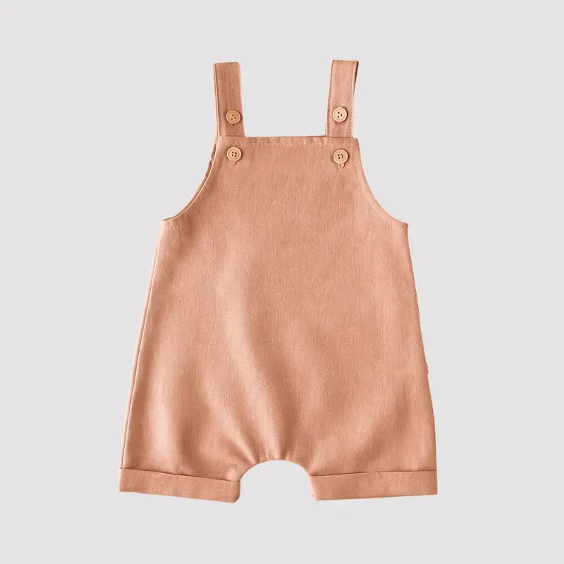 Jardineira Bebê Leif Linho Salmão Conforto e Charme Natural para o Dia ...